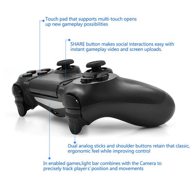 Bluetooth Wireless Joystick for PS4 Controller Gamepad Double Shock for Playstation 4 Black and White Color