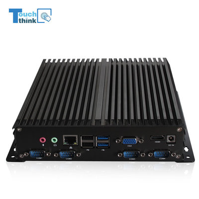 TouchThink Fanless Industrial mini PC J1900 2GDDR3 32GSSD Wifi 6USB, 6COM RS232 Mater case Used in workingshop