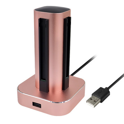 Latest Portable 4 in1 Joy-Con Power Charger LED Charging Dock Stand for Nintendo Switch Joy-Cons Black Rose Gray
