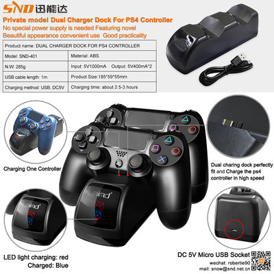 Factory High Quality Dual Charger Dock with Charging Status Display Screen for PlayStation 4 / PS4 Slim / PS4 Pro Contro
