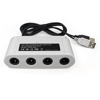 Multi Color Gamecube NGC Controller Adapter for Wii U, Nintendo Switch and PC USB Super Smash