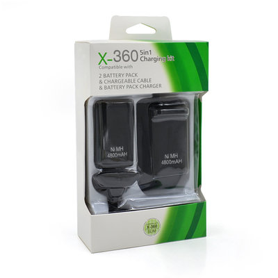 xbox 360 console accessories 5 in 1 USB 4800mAh Battery Pack & Charger Cable Kit For Xbox 360 controller Charger Kit