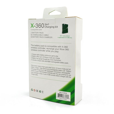 xbox 360 console accessories 5 in 1 USB 4800mAh Battery Pack & Charger Cable Kit For Xbox 360 controller Charger Kit