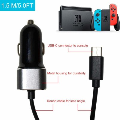 High Speed 2.4A USB Car Charger for Nintendo Switch and mobile