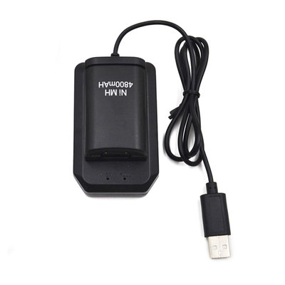 For Xbox 360 Rechargeable Battery Pack with Charging Dock 2 in 1 use Blac and White color