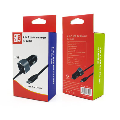 Factory Supply High Quality 2 in 1 Nitnendo Switch Car Charger Mobile Charger