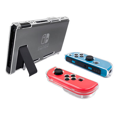 Anti-Shock and Anti-Scratch Crystal Clear Shell Cover Case for Nintendo Switch Console and Joy-cons