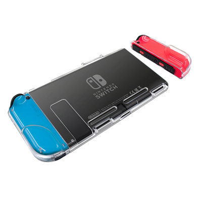 Anti-Shock and Anti-Scratch Crystal Clear Shell Cover Case for Nintendo Switch Console and Joy-cons