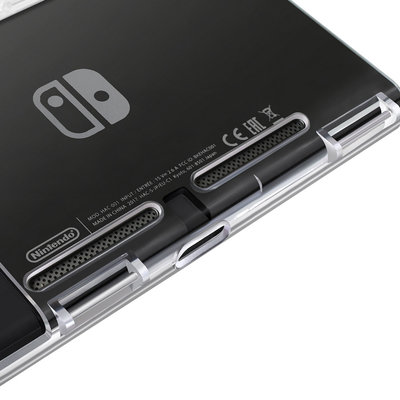 Anti-Shock and Anti-Scratch Crystal Clear Shell Cover Case for Nintendo Switch Console and Joy-cons
