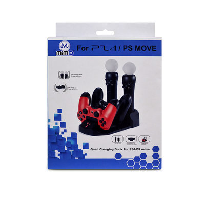 New Private Model 4 in 1 use Dual Charging Dock Station For Sony PS4 Controllers and PS Move