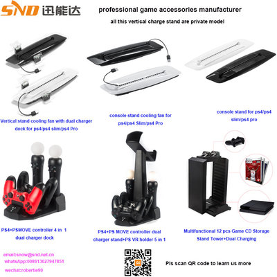New  Hot Sell console Cooling Fan Stand Dock Station for Ps4 Slim Ps4 S console Black and white