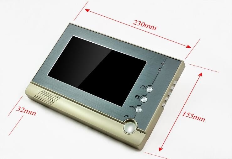 CK80 Metal case 7 inch color TFT LCD screen intercom system night vision with CMOS camera video door phone for villa