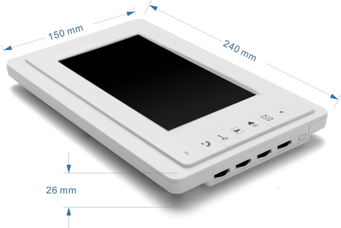 Popular 1v3 7 inch color FTF-LCD screen and CMOS camera intercom system with night view video door phone for villa