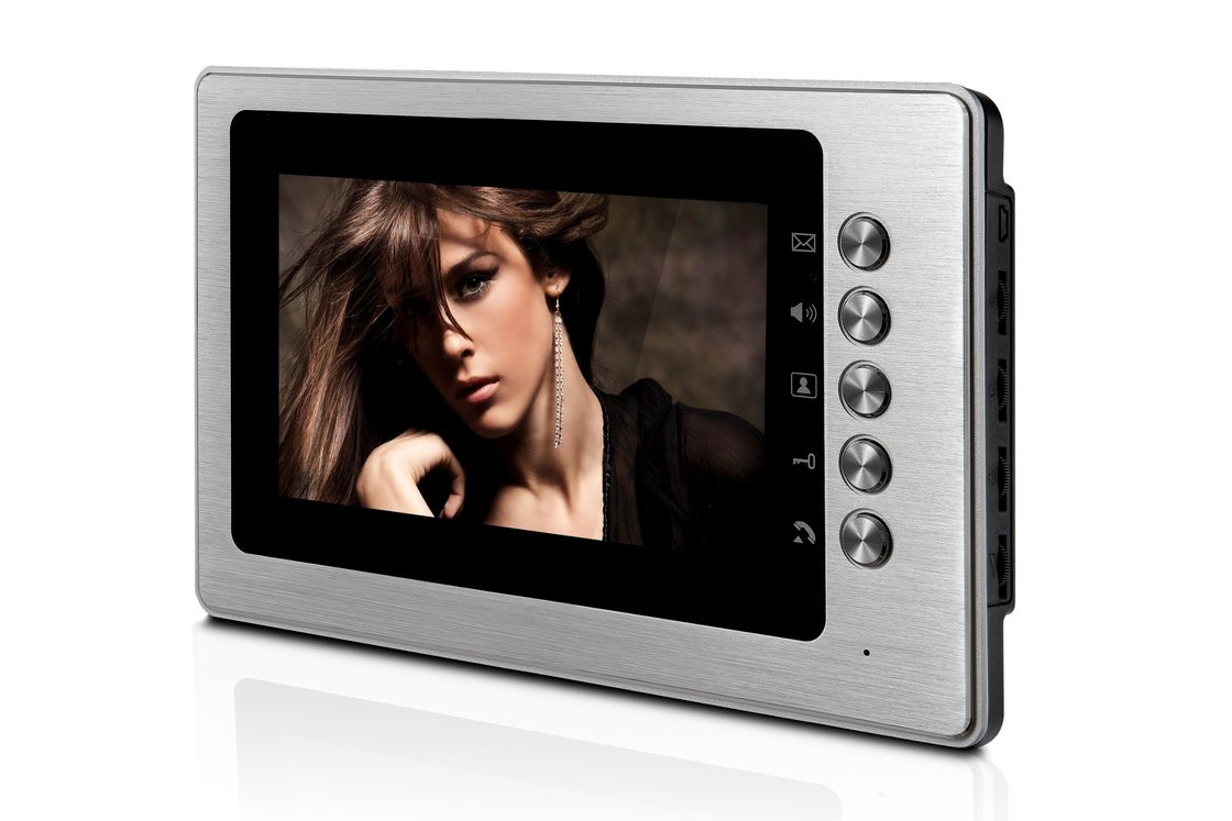 CK-102@ 7 Inch night vision screen color video door phone audio visual Intercom entry system