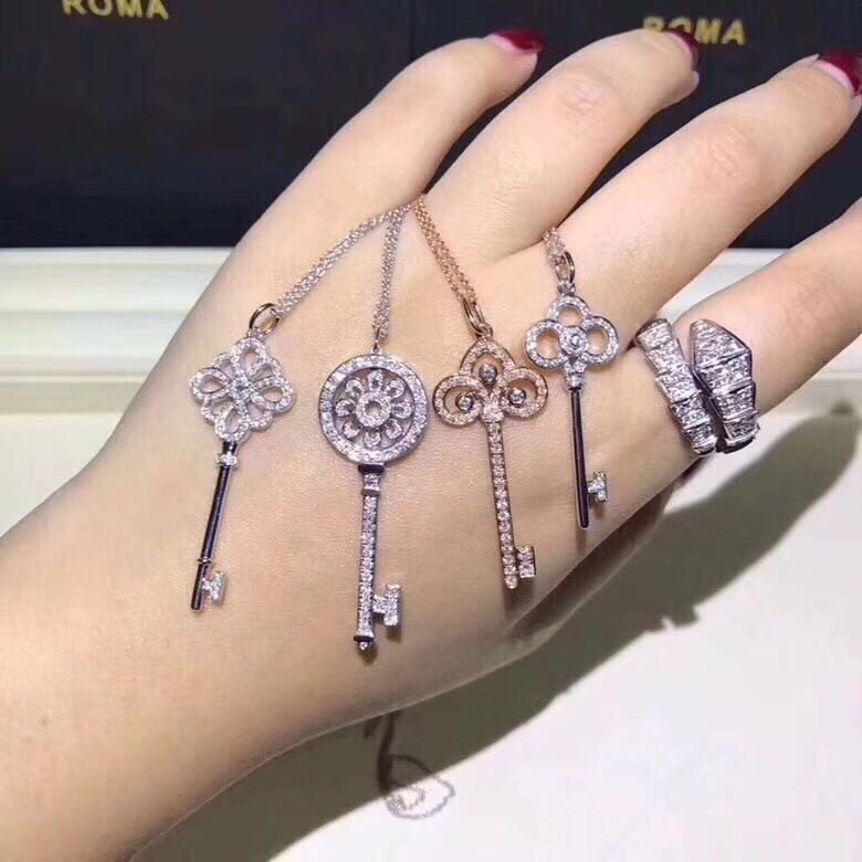 jewelry Korea design long chain sweater necklace crystal pearl key fashion necklace 100 1