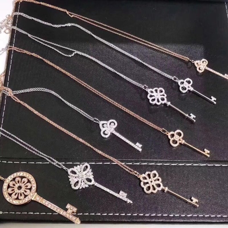 jewelry Korea design long chain sweater necklace crystal pearl key fashion necklace 100 1