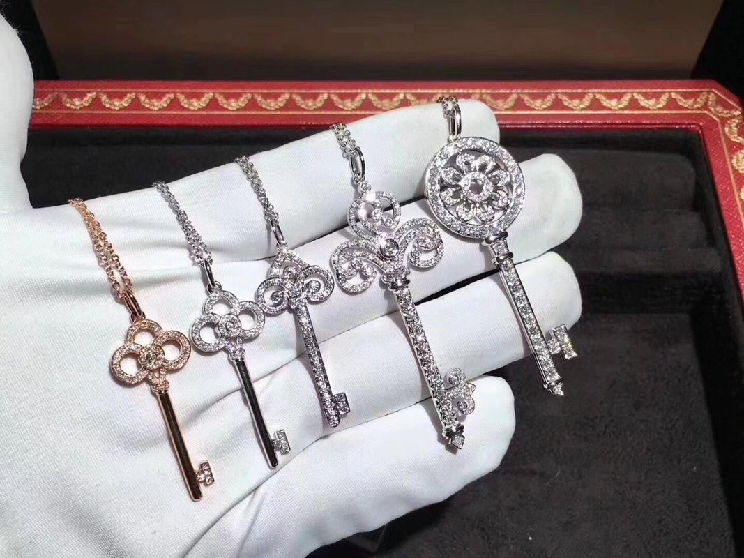 jewelry Korea design long chain sweater necklace crystal pearl key fashion necklace 100 1