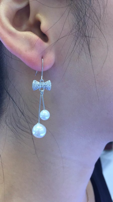 2018 New latest design of pearl earrings fashion pearl earrings silver tassel earrings YW257