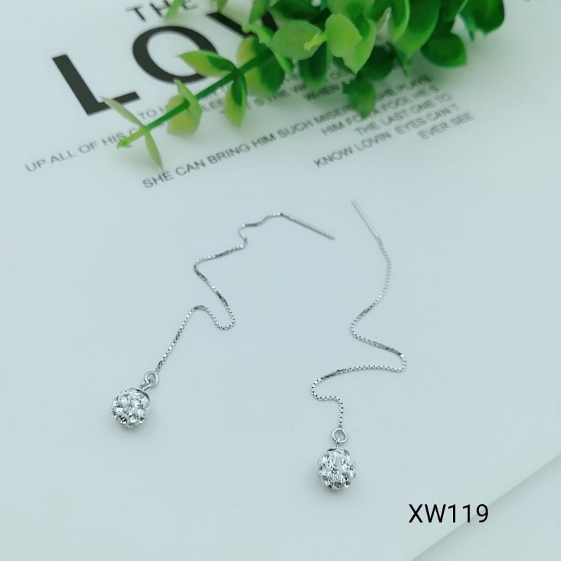 2018 New latest design of pearl earrings fashion pearl earrings silver tassel earrings WD119