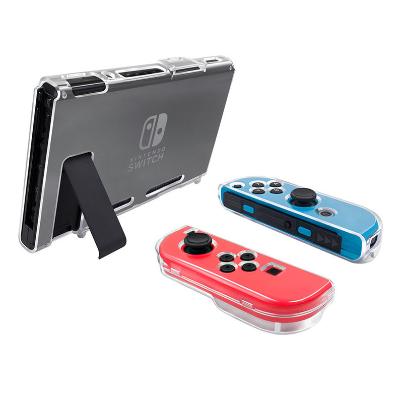 Anti-Shock and Anti-Scratch Crystal Clear Shell Cover Case for Nintendo Switch Console and Joy-cons