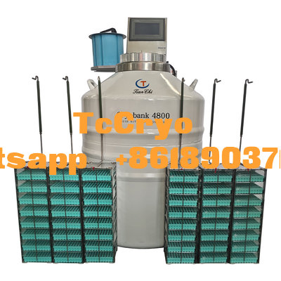 Gas phase liquid nitrogen dewar semen tank