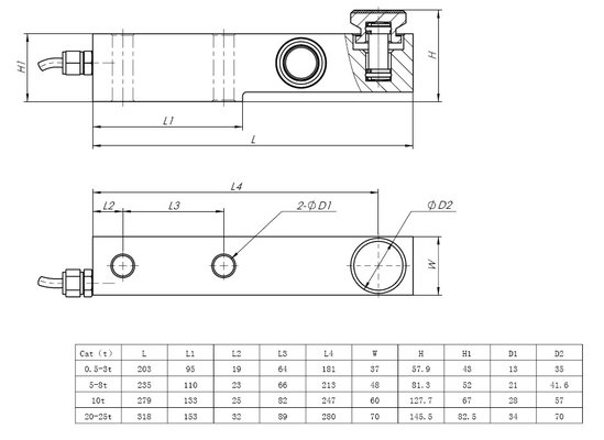 Brans High accuracy steel single beam weighing load cell B739