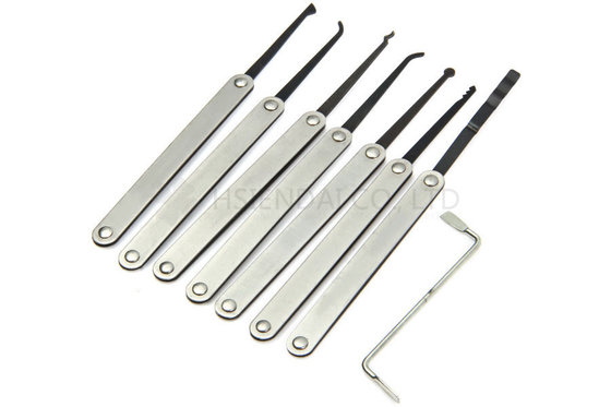China GOSO 7-Piece Lock Pick Set with Leather Case Locksmith Hook Pick Set supplier