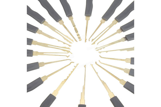 GOSO 24 Piece Premium Titanium Lock Pick Tool Set Transparent Practice Padlock Bundle supplier