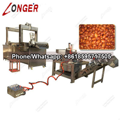 Continuous Belt Type Peanut Frying Machine Stainless Steel Material