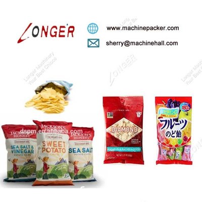 Low Price Automatic Weighing Small Snack Potato Chips Packing Machine, High Speed Chips Packing Machine Price