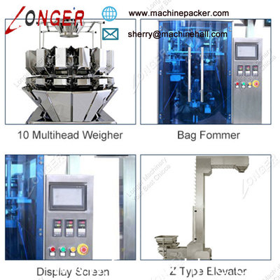 Ten Head Weigher Plantain Chips Packaging Machine, Banana Chips Packaging Machine