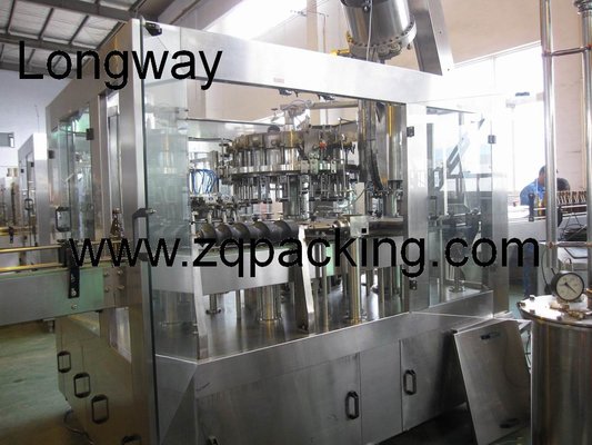 Isobaric filling line for beer and kvass in PET bottle for glass bottle