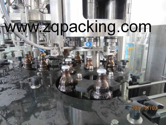 Isobaric filling line for beer and kvass in PET bottle for glass bottle