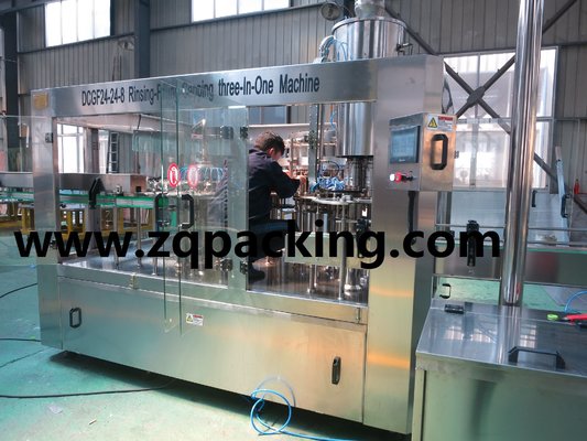 Monoblock Automatic bottled Carbonated Gas water production line