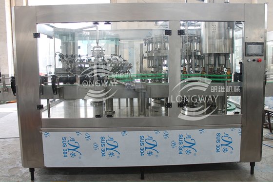 Pull Ring Cap Glass Bottle Beer  Filling Machine (Washer filler capper three in one unit )100% Factory