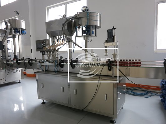 100% Factory Omron Electric Brand automatic 5-30ml bottle filling capping machine for liquid