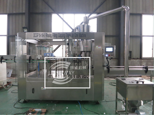 Long warranty  3 in 1 Automatic Gas drink Rotary Rinser Filler capper machine