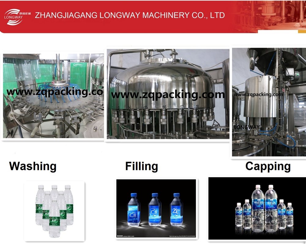 3 in 1 Rinser Filler Capper Machinery For pure water ,Mineral water