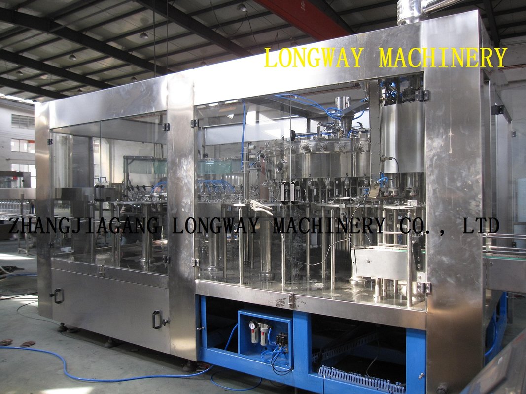 Carbonated Beverage Bottling Line ,PLC Control ,SUS 304 Made ,3 in 1 Unit