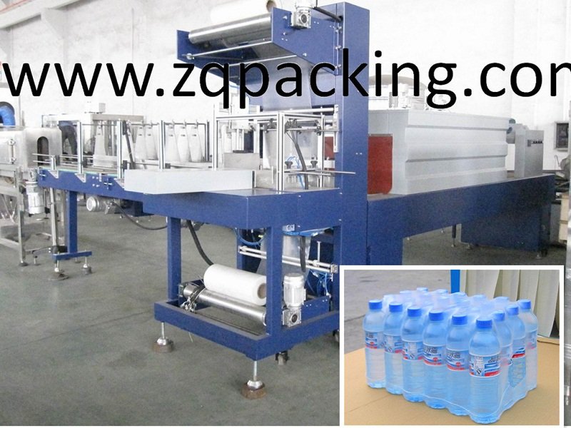 Automatic Shrink-Wrapping Packing Machine for bottle/ PE film wrap-shrinking machine/PET bottle packing plant