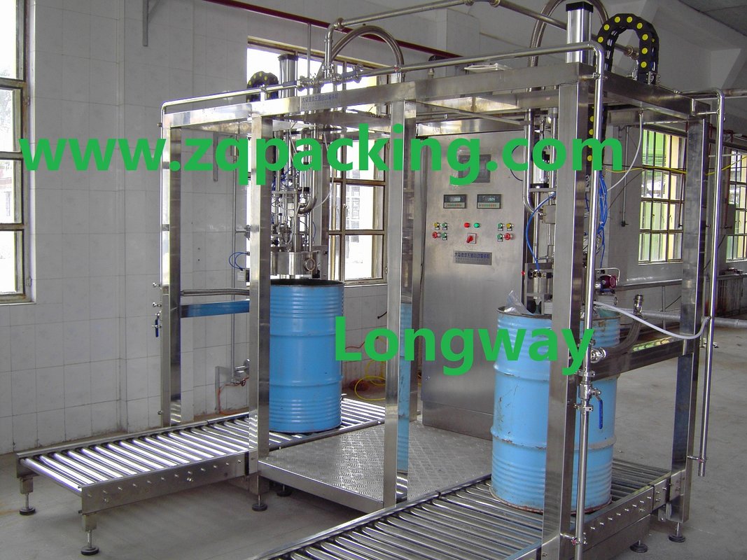 The best supplier for big capacity double head fruit sauce aseptic filling plant bag in drum made in China