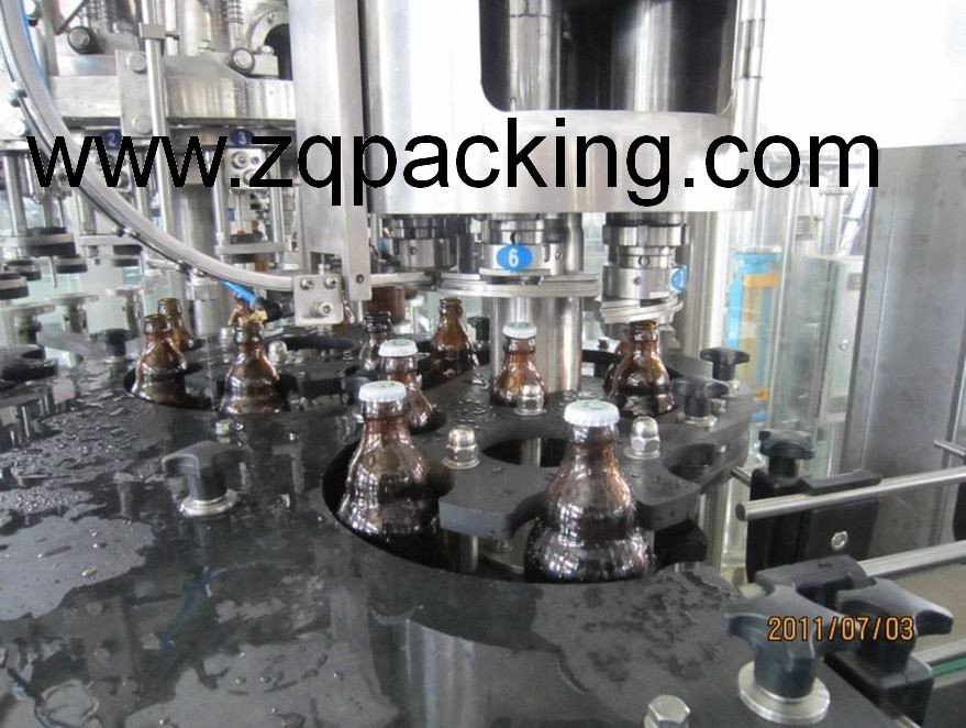 Zhangjiagang Longway 8000b/h gas glass bottle Beer / liquor washing filling capping Line