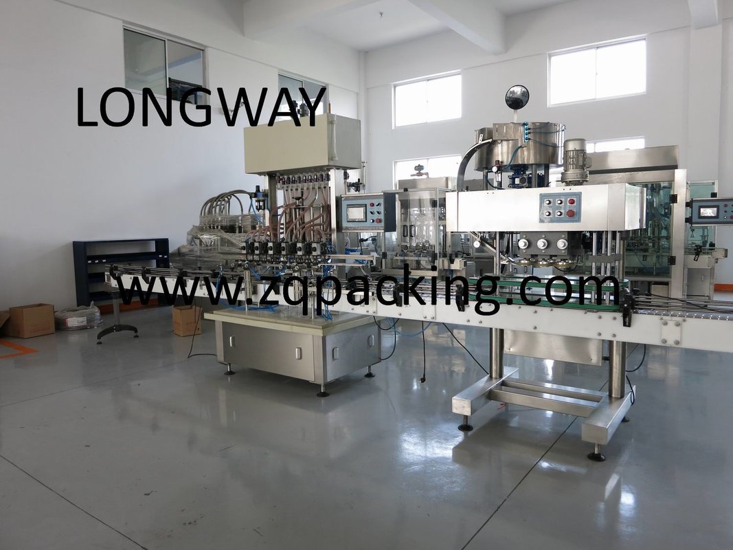 100% factory for sale automatic aicd packing line from Round bottle feeding machine,filling ,capping .labeling ,boxing )