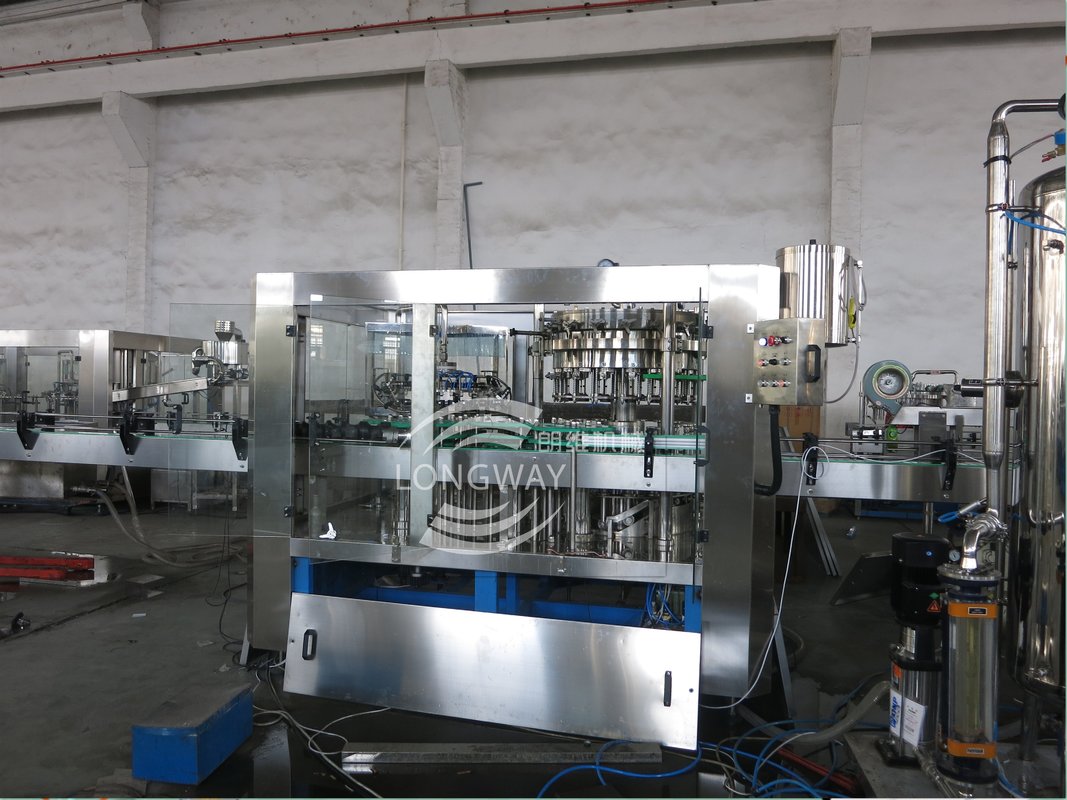 100% Factory Omron Electric Brand Fizzy Water Glass bottle PET Bottle Filling Machine for Indonesia market