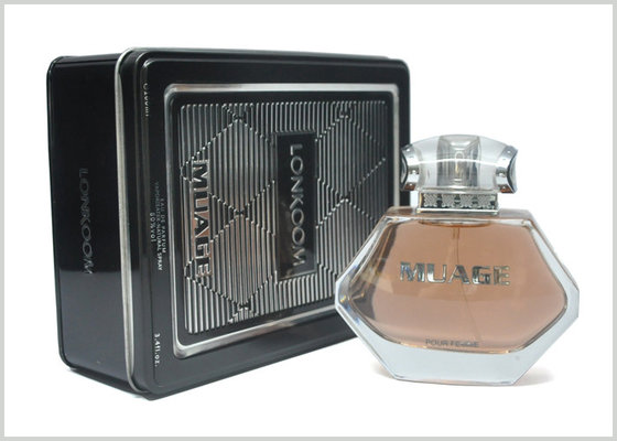 Tinbox Package Popular Mens Cologne , Good Male Perfumes Black Color