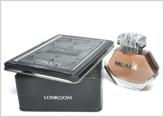 Tinbox Package Popular Mens Cologne , Good Male Perfumes Black Color