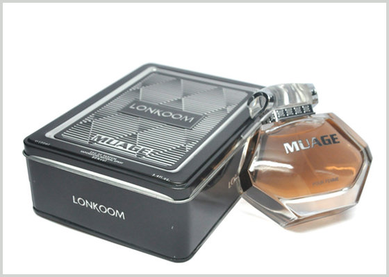 Tinbox Package Popular Mens Cologne , Good Male Perfumes Black Color