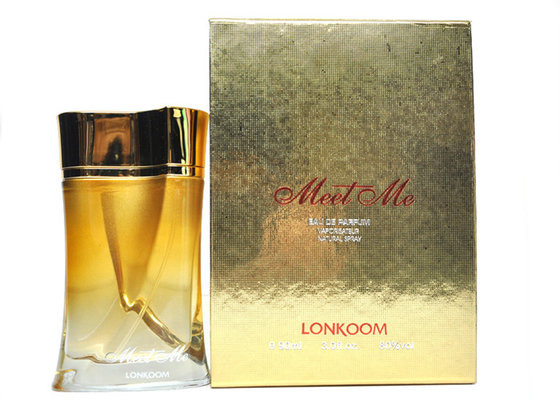 Gold Color Refresh Perfume Fashion Design Meet Me Explore Perfume 100ml