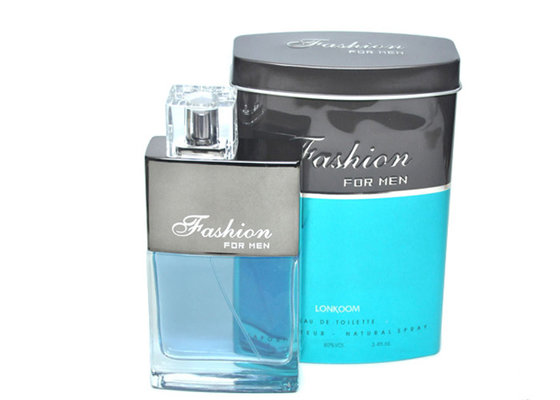 Natural Water Blue Color Eau De Cologne Spray With Glass Bottle
