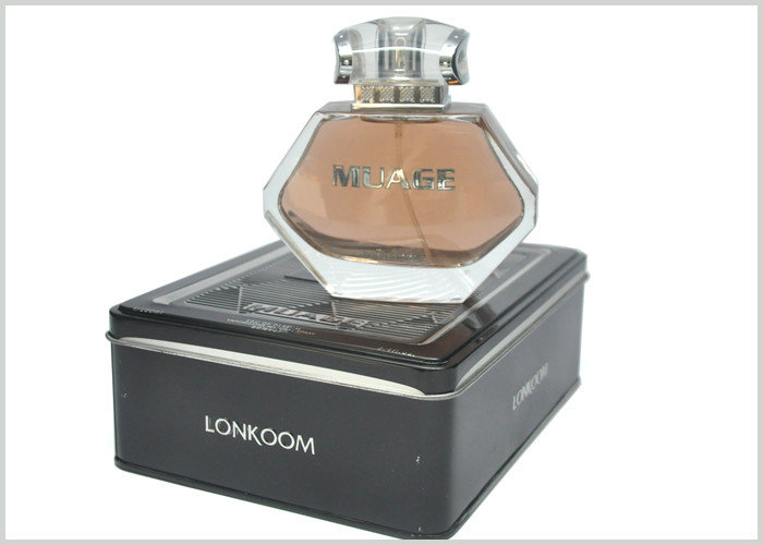 Tinbox Package Popular Mens Cologne , Good Male Perfumes Black Color